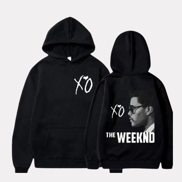 The Weeknd XO Black Hoodie – Monochrome Portrait Design - The Weeknd Merch